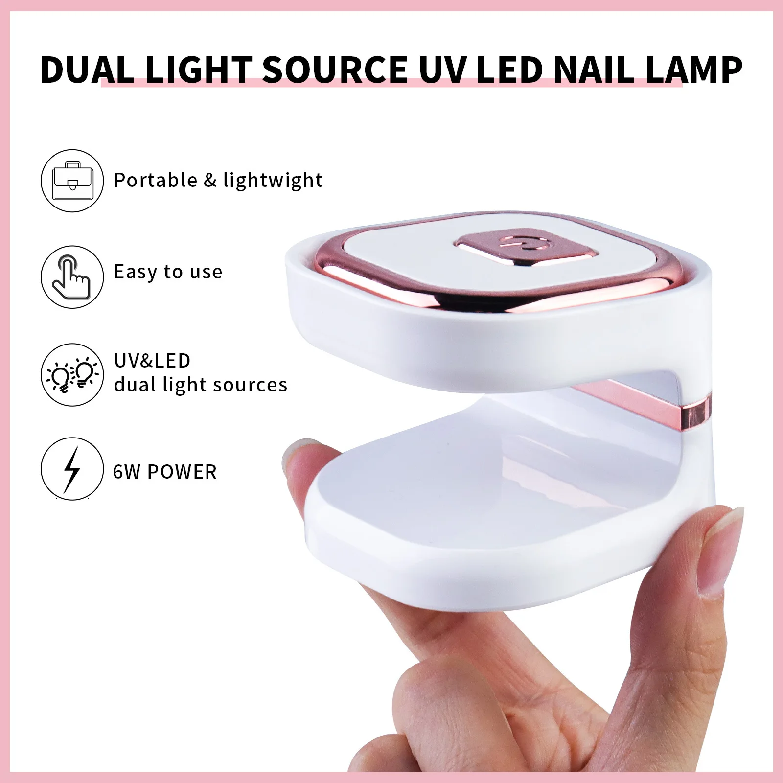 Mini Portable Uv Nail Lamp Small Square Shape Usb Led Nail Lamp - Buy ...