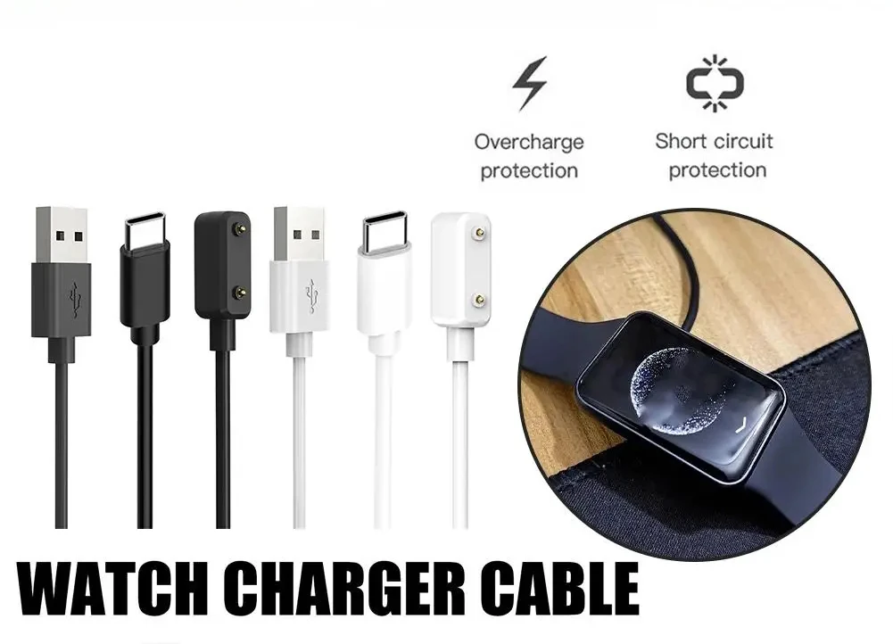 Smartwatch Magnetic USB Cable Smart Watch Type C Charger Charging Wire ...
