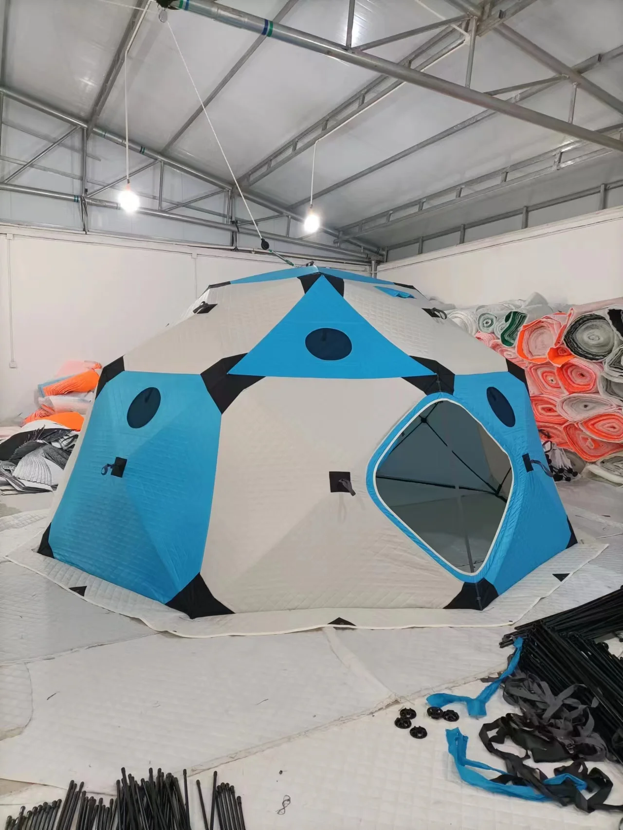 Outdoor Hiking Insulated Octagon Ice Fishing Cotton Tent Spherical ...