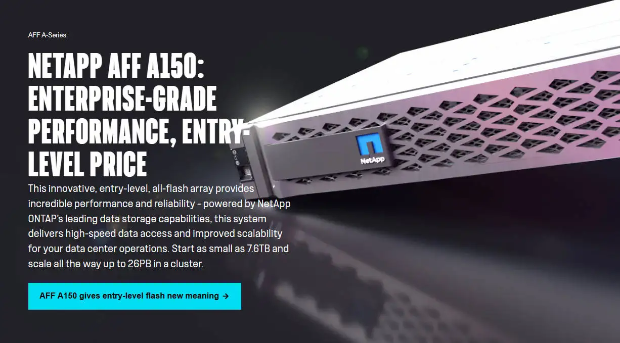 High Quality Netapp Aff A Series Aff A150 Cloud-connected All-flash Data Center 2u Nas ...