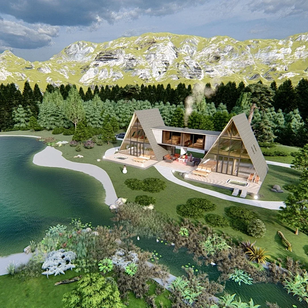 A Frame Triangle House - Modern Prefab Houses by Tagrm