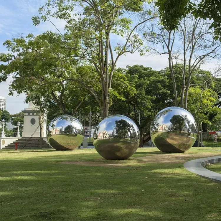 High Quality Large Garden Metal Round Sphere Sculpture Decorative ...