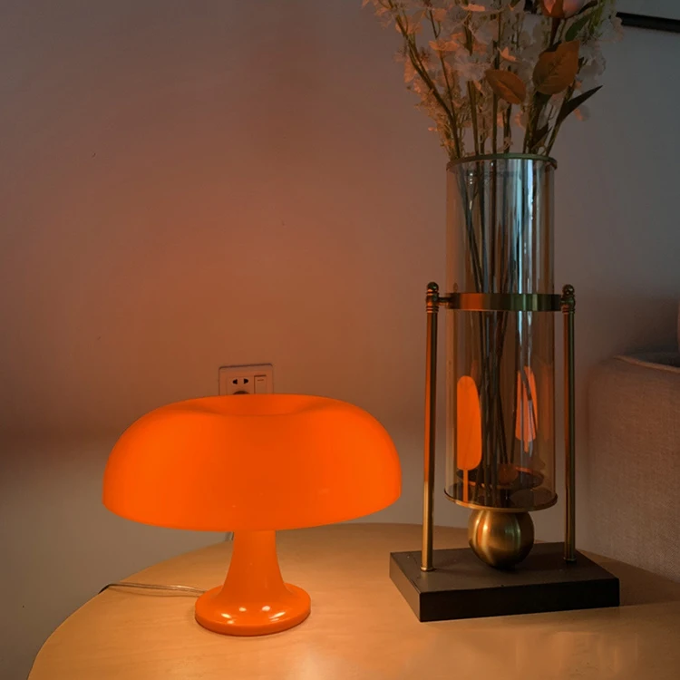 Retro Orange Dimmable Mushroom Donut Table Lamp - Buy Orange Lamp ...