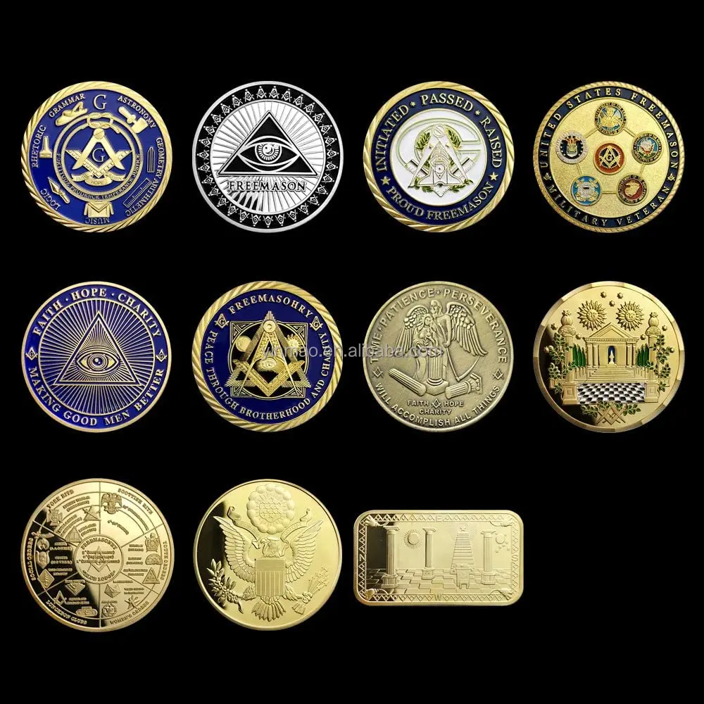 Masonic Challenge Coin Grand Master Hiram Abiff Widow's Son Freemason ...