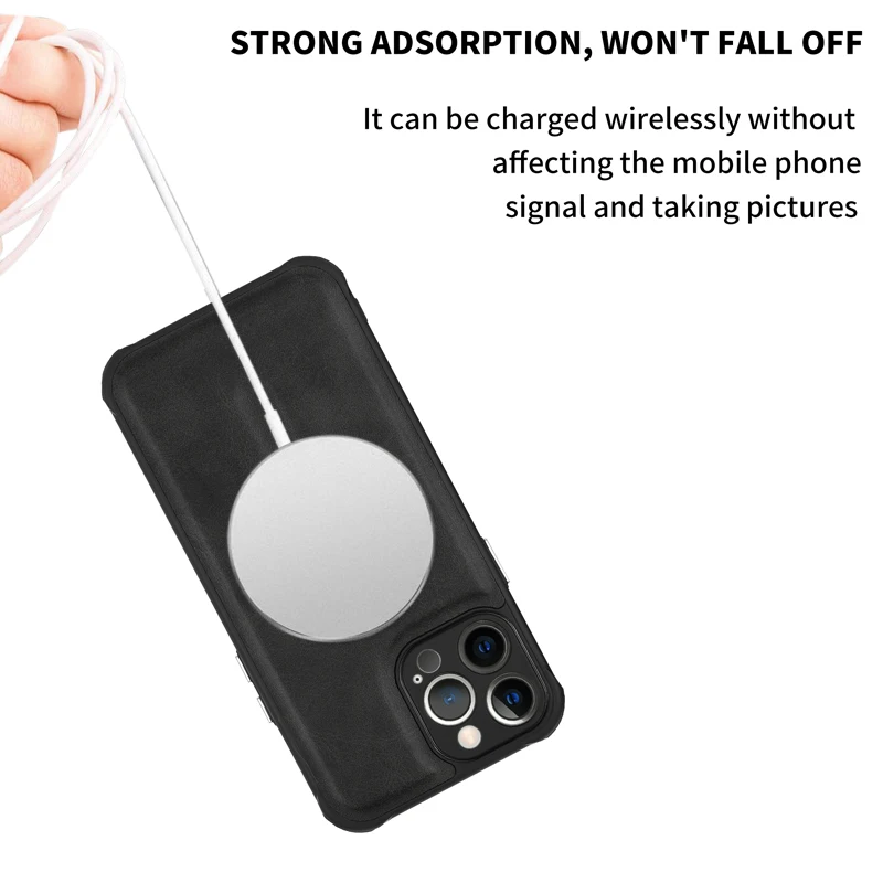 Luxury Magnetic Wireless Charge Phone Case for iPhone 15 14 13 12Pro ...