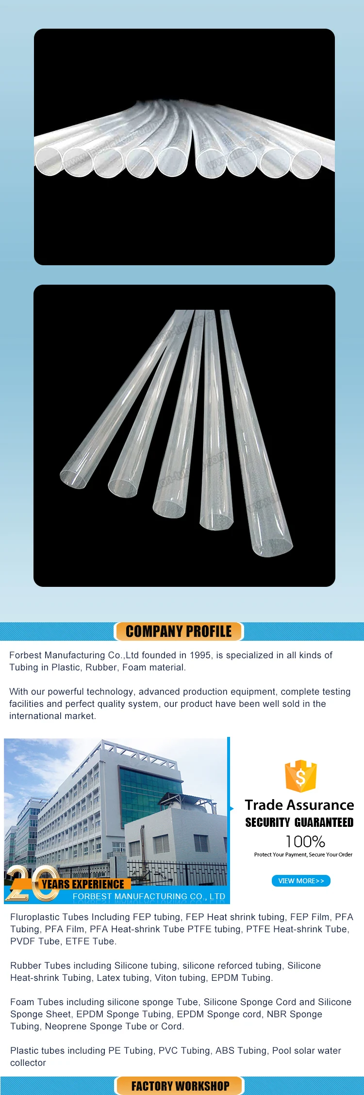 Fep Heat Shrinkable Tubing UV Lamp Cover - UV Protected