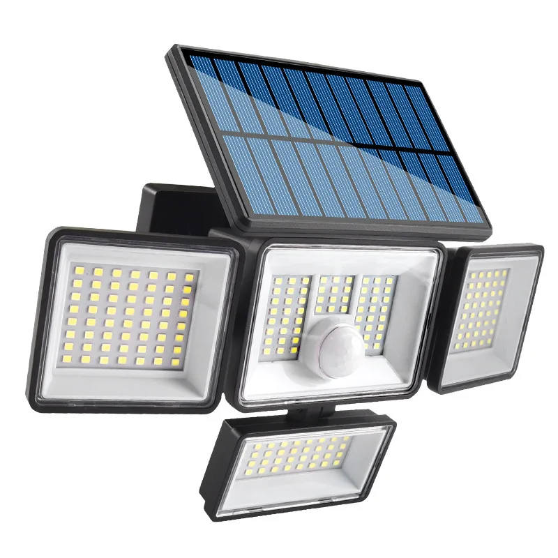 208 Led 4 Heads Adjustable Design Ip 65 Waterproof Outdoor Garden Solar ...