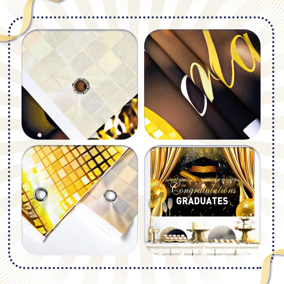 Custom Graduation Backdrop Vinyl Grad 2024 Background For College High ...