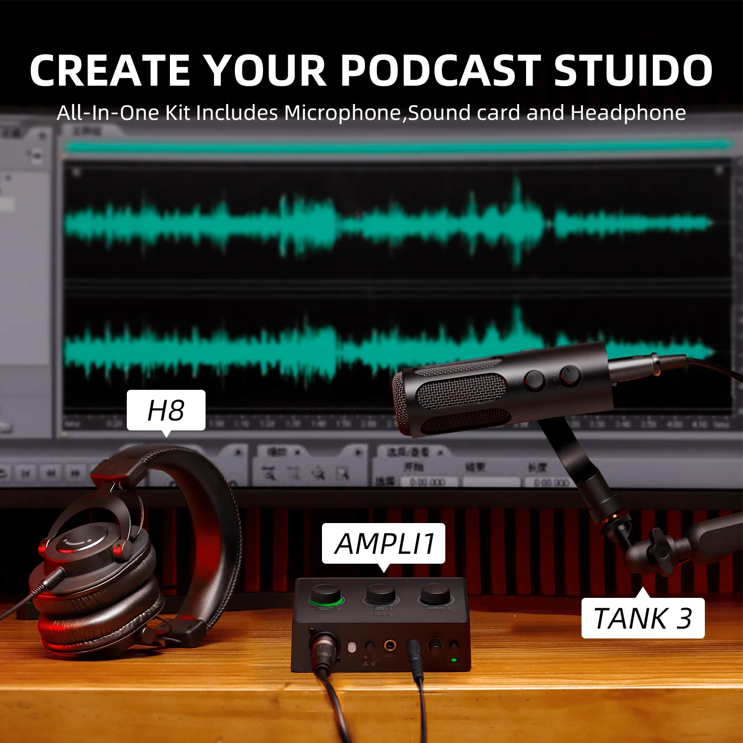 Fifine Ampli1 Sound Card - Professional HIFI Mixer