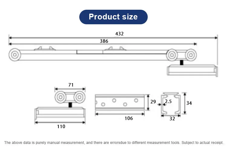Wall Mount Hidden Track Concealed Sliding Door System