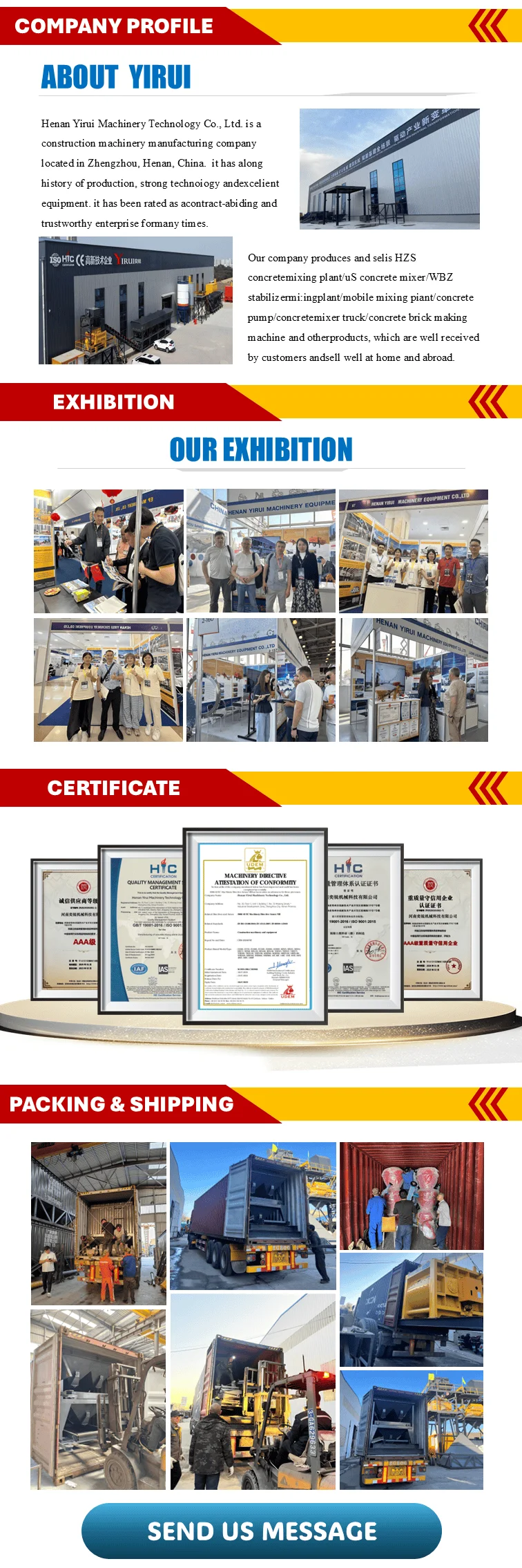 YIRUI XSC18 Portable Small Concrete Pump Mini Diesel Inclined Pump with ...