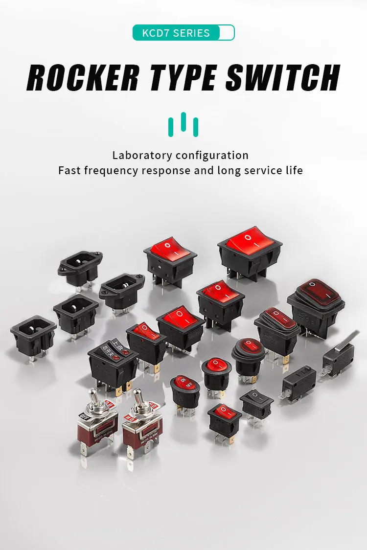 PINYI Momentary Rocker Switch 3 Position on off on 16(4)A 250V KCD4 ...