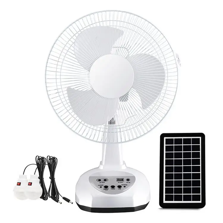 12 inch fan solar energy and light ,rechargeable fan with solar panel ...