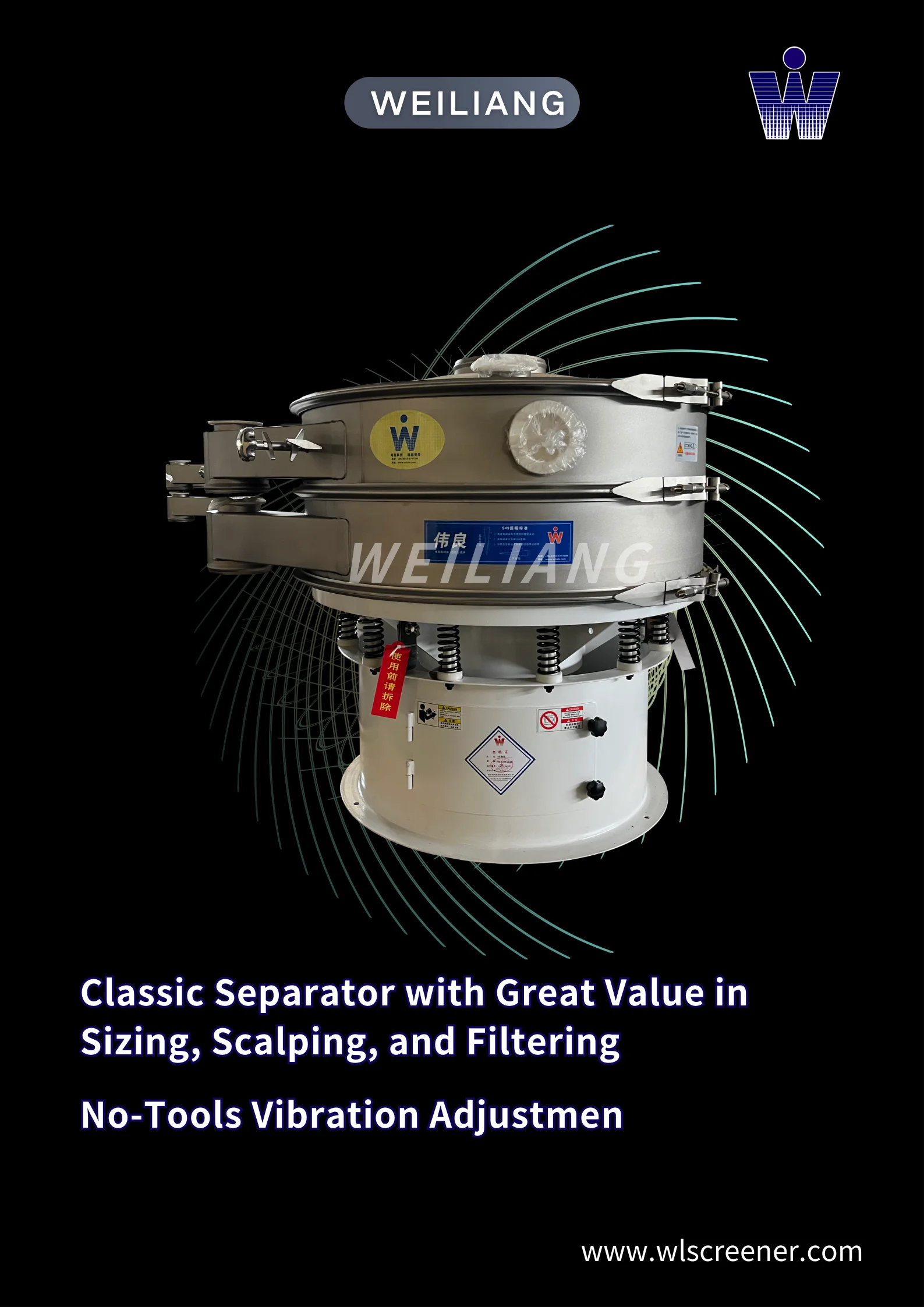 Great Value in Sizing Scalping Filtering Vibrating Separator Powder ...