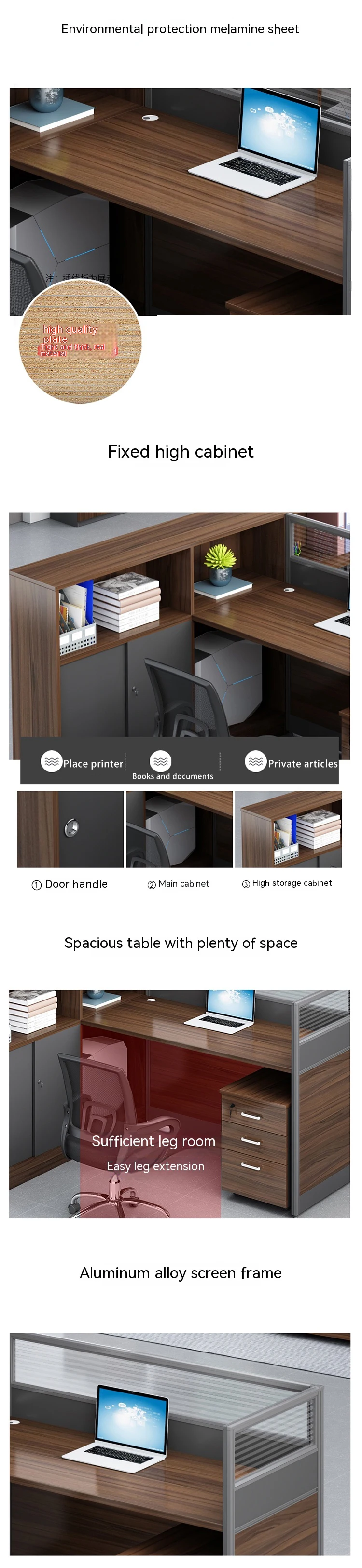 Finance Desk Staff Office Desk And Chair Combination Of Simple And ...