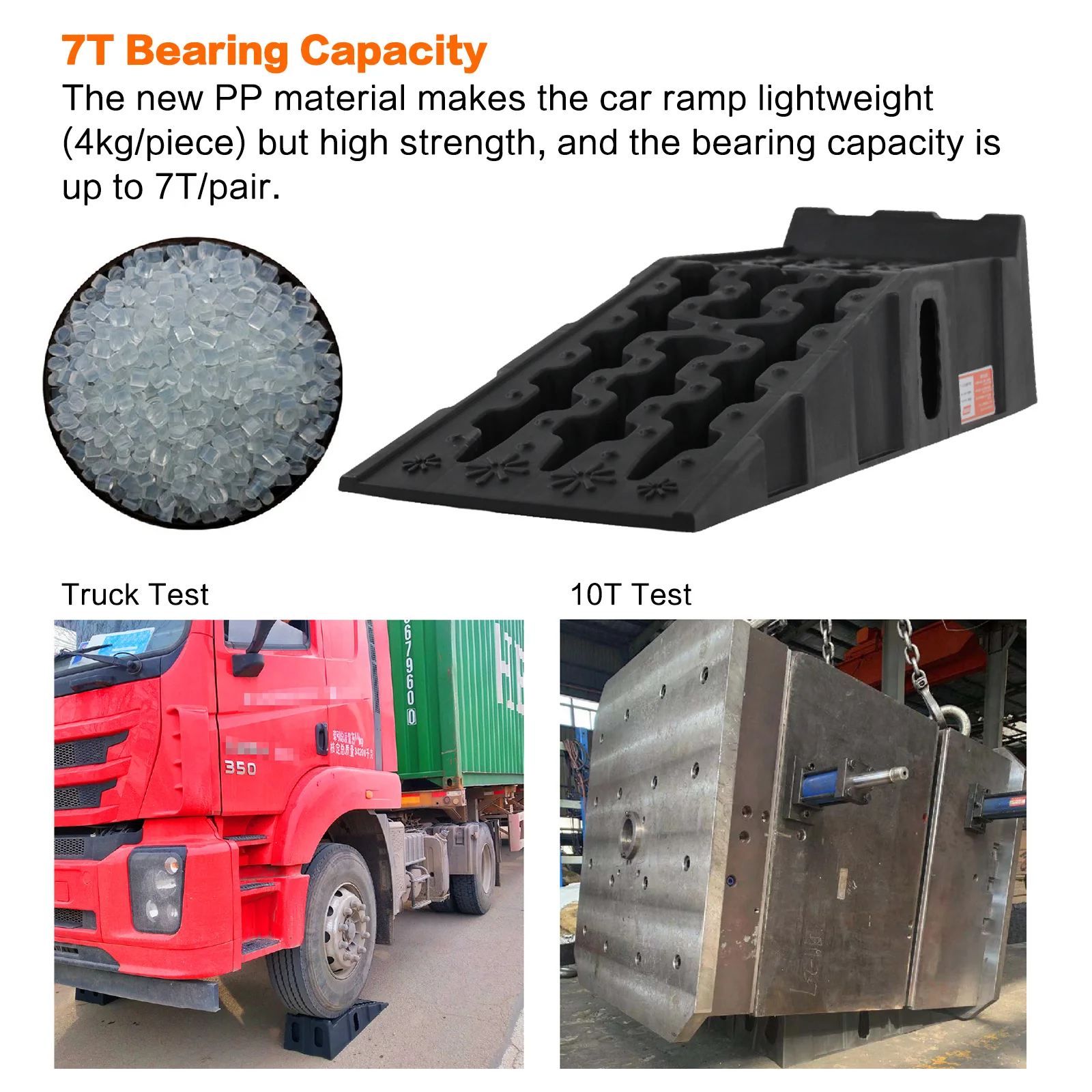 1 Pair Plastic Loading Ramps Lifting Platform Car Ramp Set Up To 5 ...