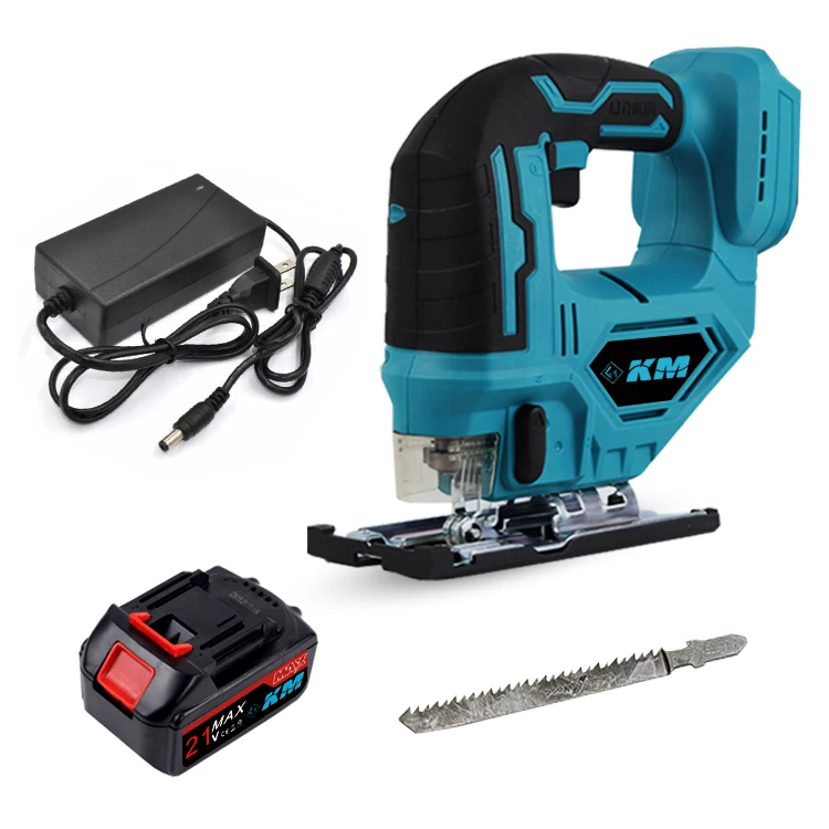 Km 21v Power Jig Saw Cordless Lithium Battery Woodworking Hand-held ...