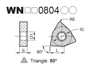 CNC Metal Blade WNMG080408 - Durable Tungsten Carbide Insert