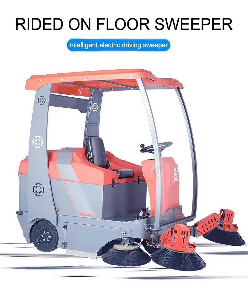 Pb155f Industrial Electric Cab Floor Sweeper Driving Type Road Sweeper ...