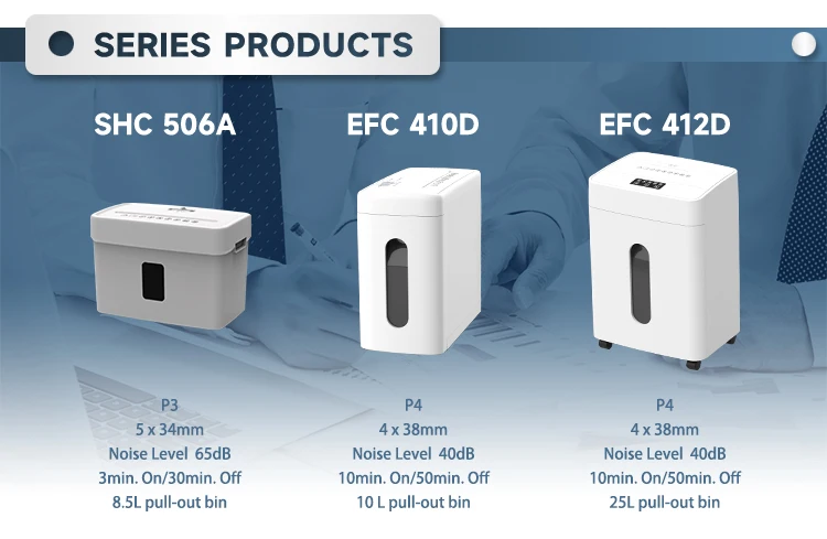 9.1L P4 Cross Cut 40db Silent Paper Shredder - TPPS EFC410D