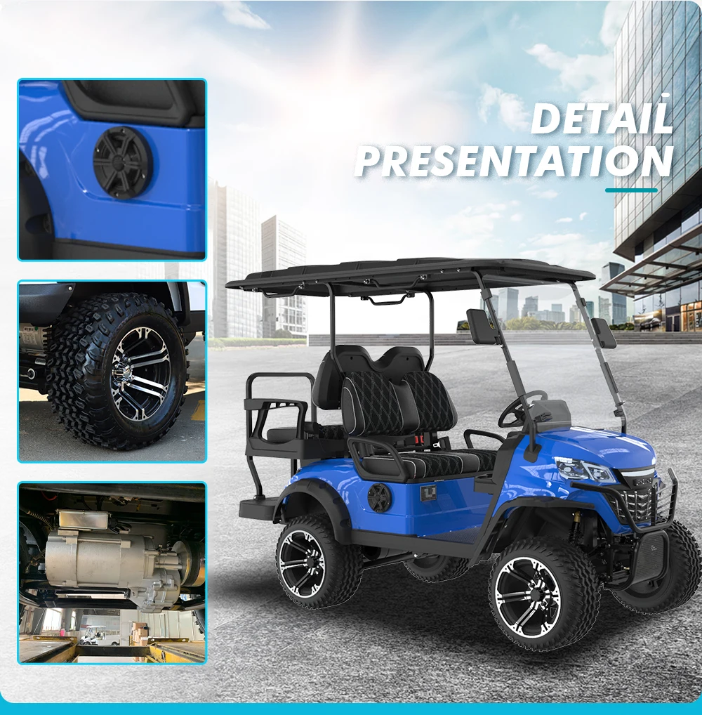 Chinese Street Legal 4 Seaters Electric Golf Carts With Lithium Battery ...
