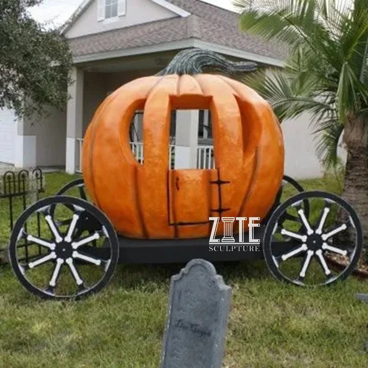 Cute Large Size Fiberglass Pumpkin House Sculpture Outdoor Resin ...