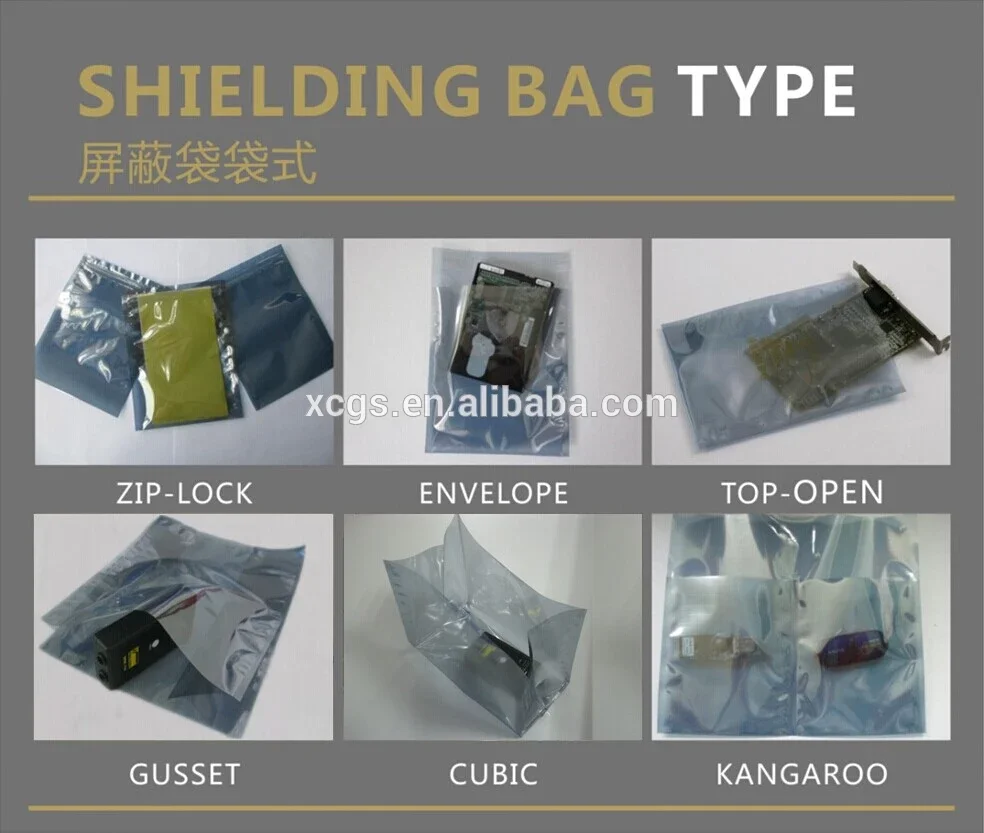 Customized Antistatic ESD Shielding Bags Electrostatic Discharge ...