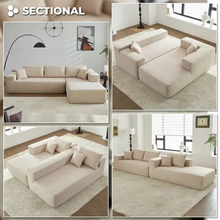 Multi Function L Shape Sofa Set Combined Vacuum Compression Furniture