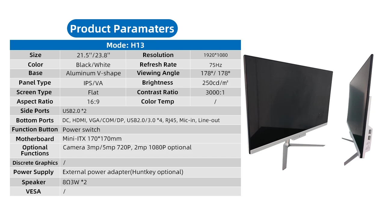 Factory 21.5 Inch Monoblock 8gb Built In Webcom Gaming Pc I5 All In One ...
