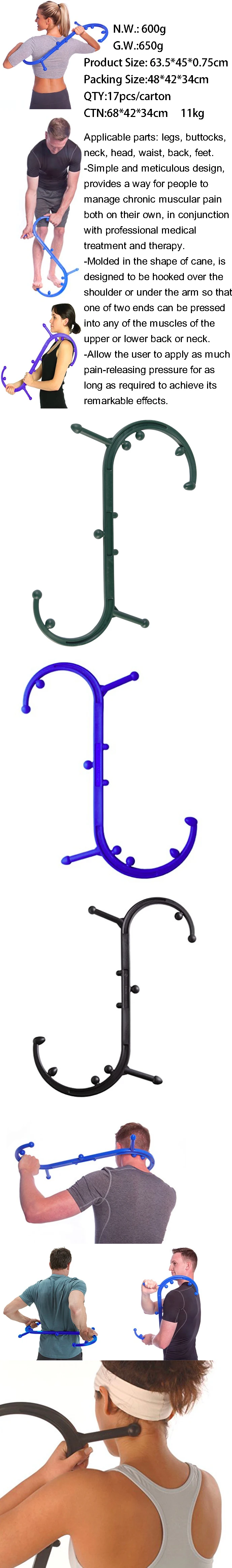 S-shaped Theracane Massage Hook - Trigger Whole Body Self Massage