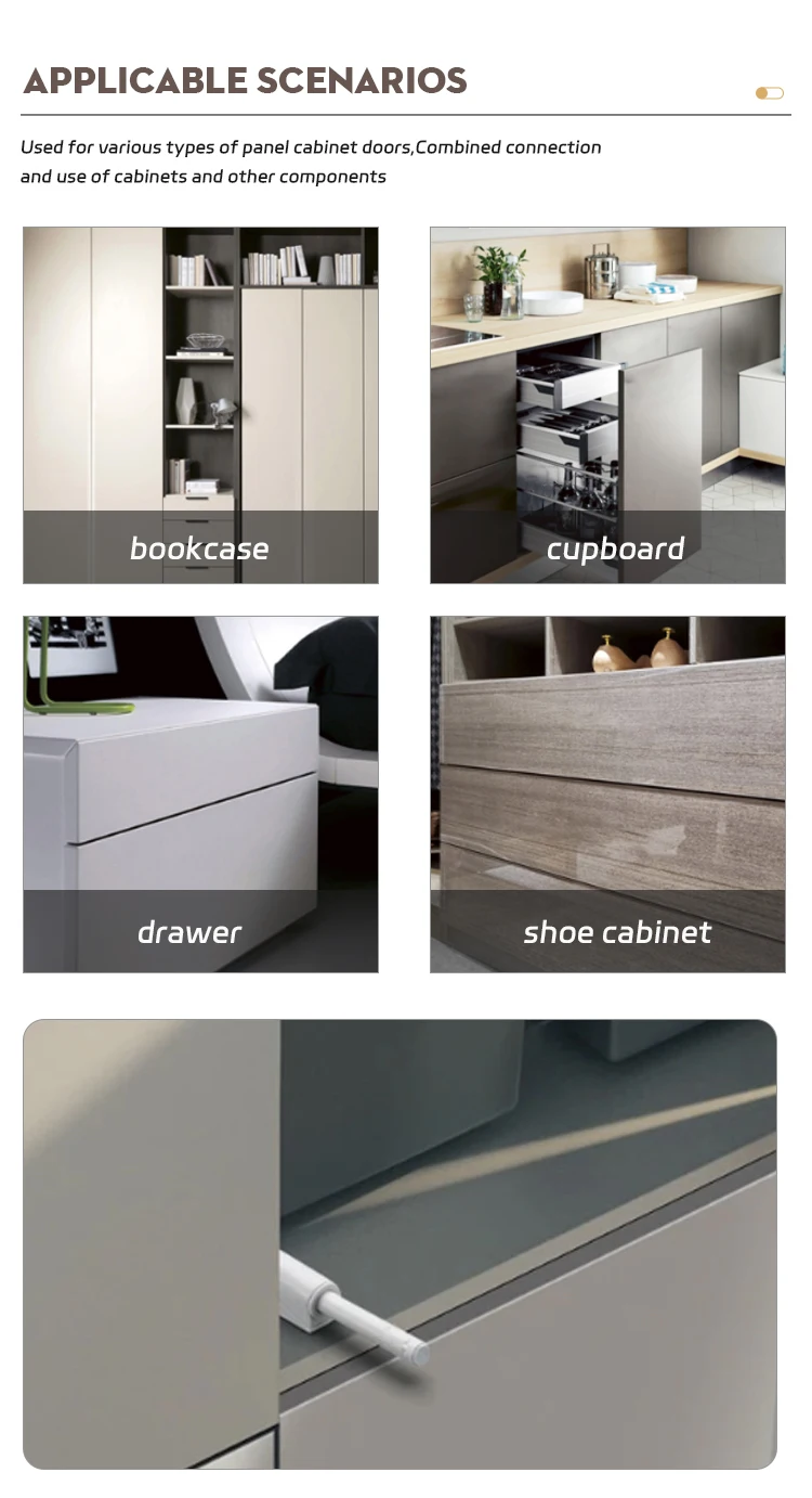 Magnet Push Open Cabinet Kitchen Door Dampers Buffer Soft Closing Rebound Damper - Buy Door Push ...