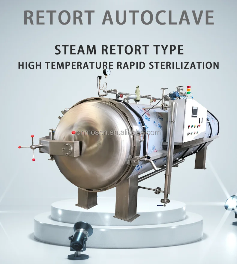 Industrial Food Sterilizer - Autoclave Water Spray Retort Machine
