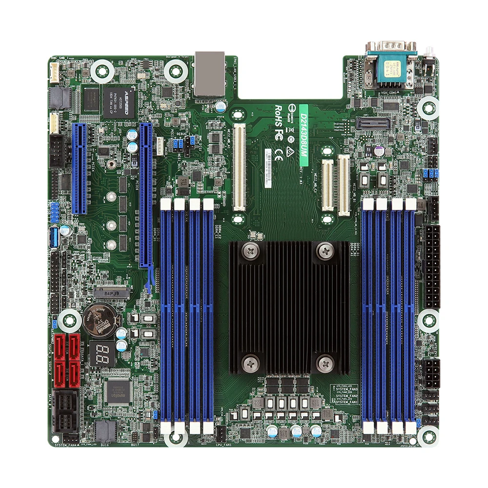D2143D8UM Server Motherboard - 512GB DDR4 Memory Support