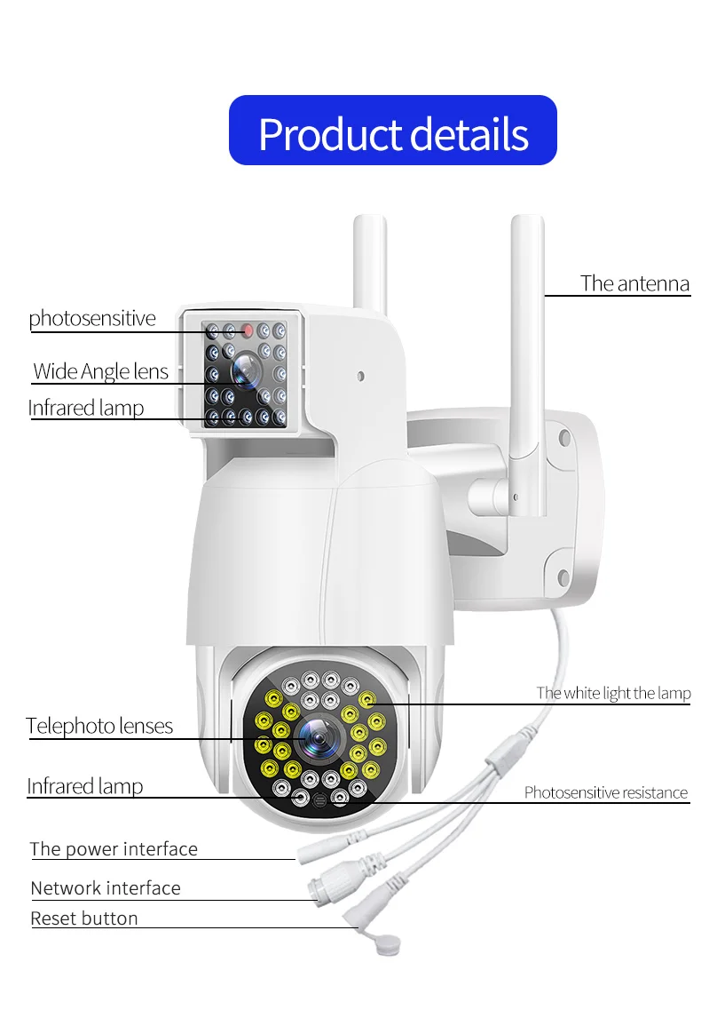 Ip66 Waterproof Outdoor Binocular Lenses 1080p Hd Wireless Monitoring ...