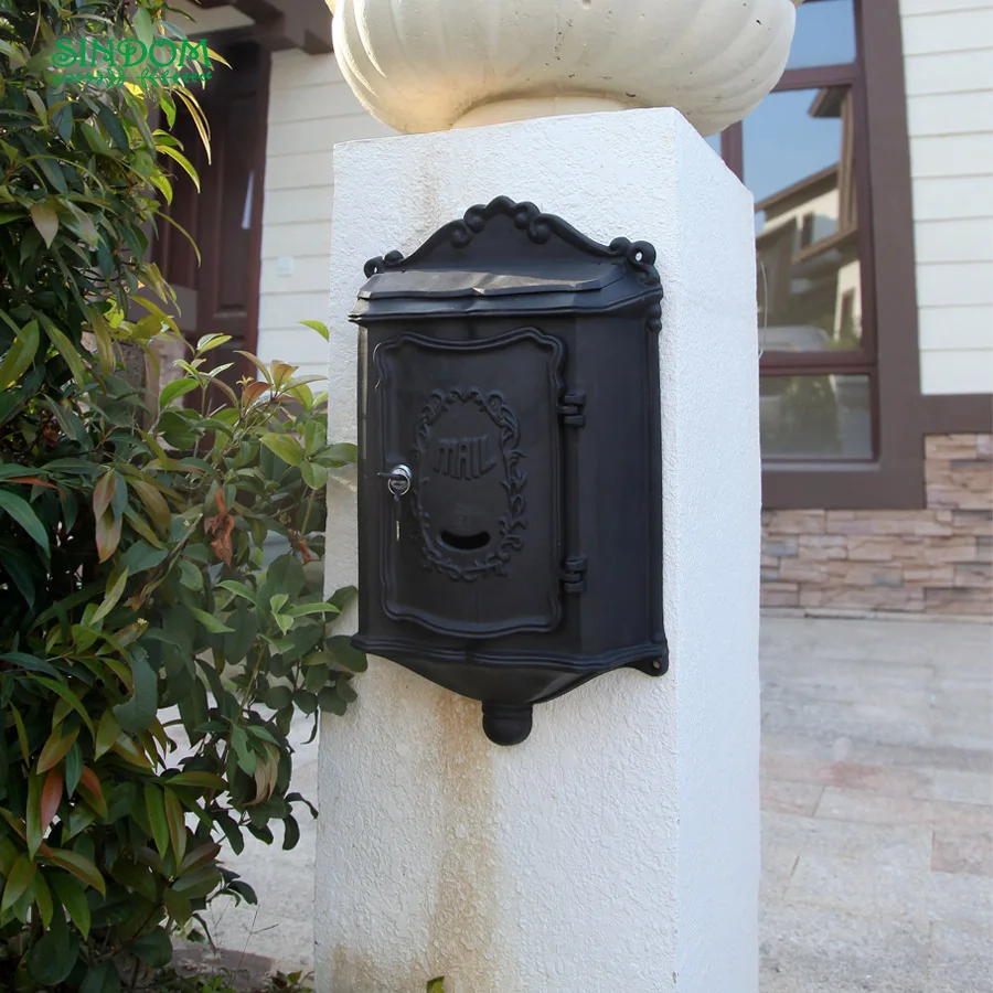 Highly Recommended Outdoor Wall Mounted Metal Newspaper Box with Lock ...