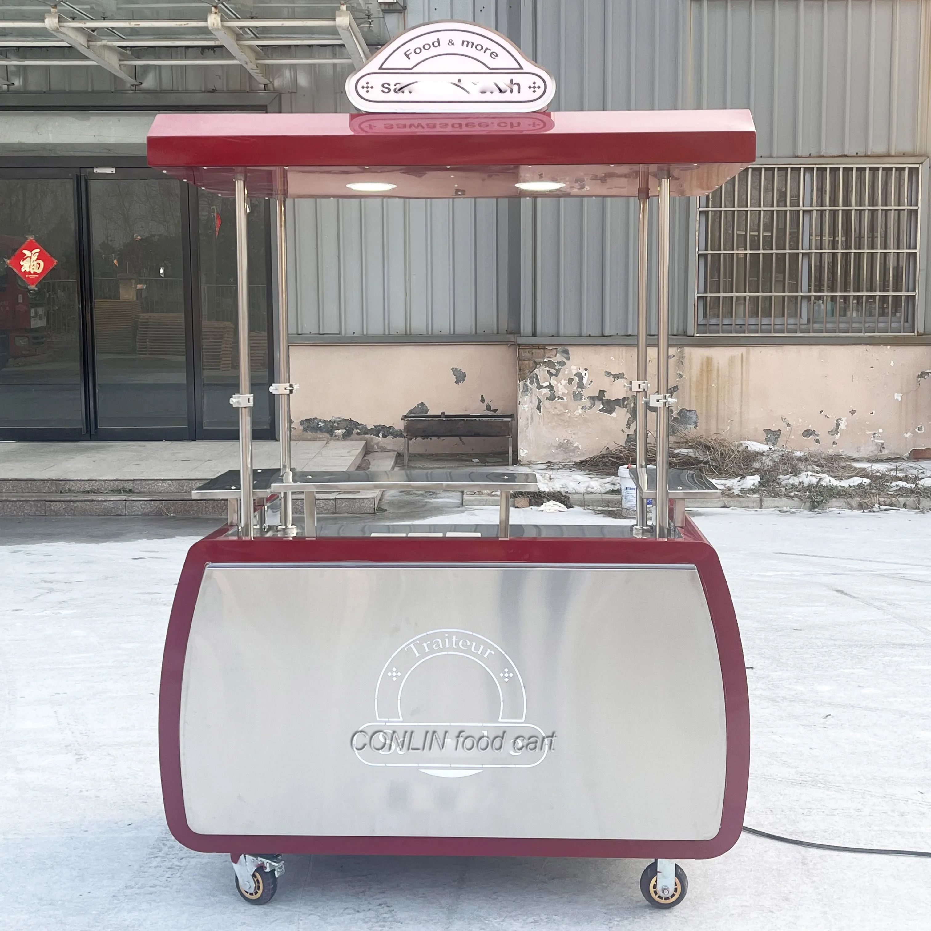Functional Coffee Cart Mobile Cart Cocktail Champagne Car For Sale ...