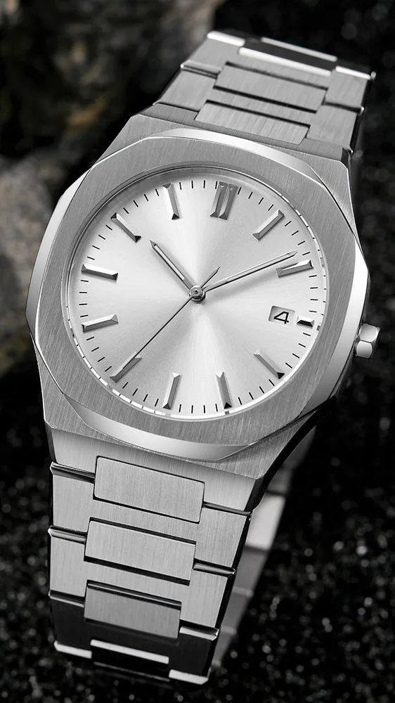 Custom Arabic Numerals Dial Casual Ultra Thin Black Stainless Steel ...