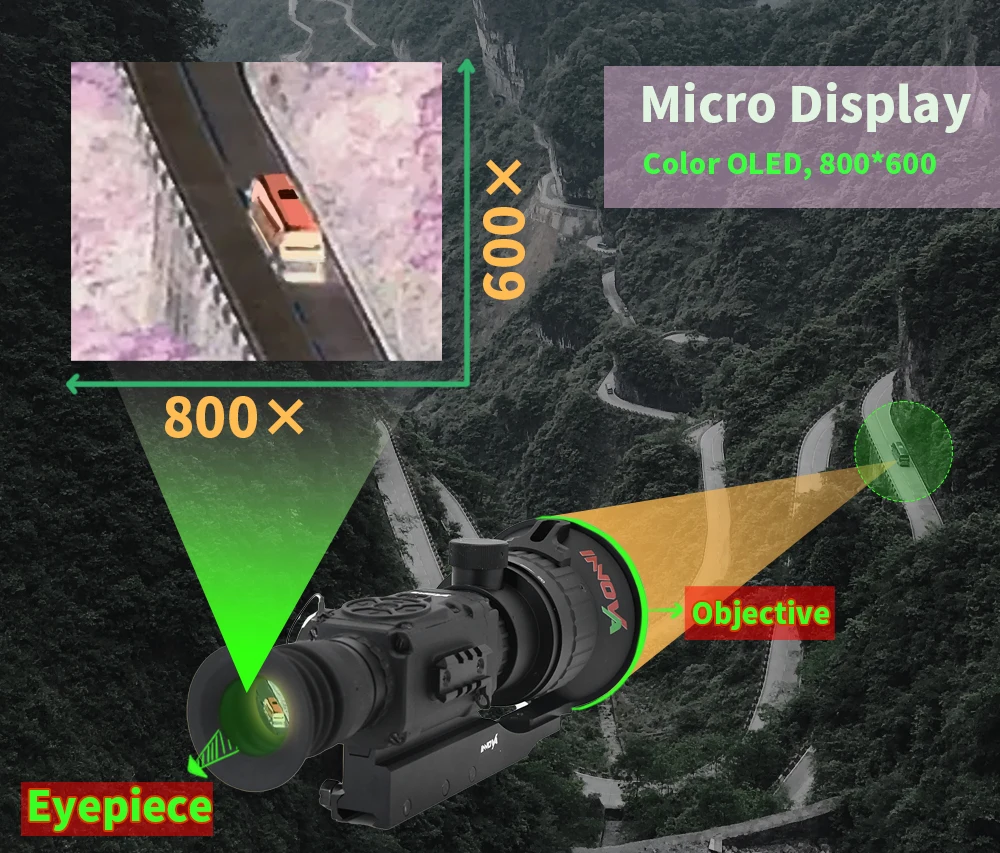 Superior View Rugged Design 35mm Lens Available Scope Sight Waterproof Netd 50mk Thermal Imaging ...