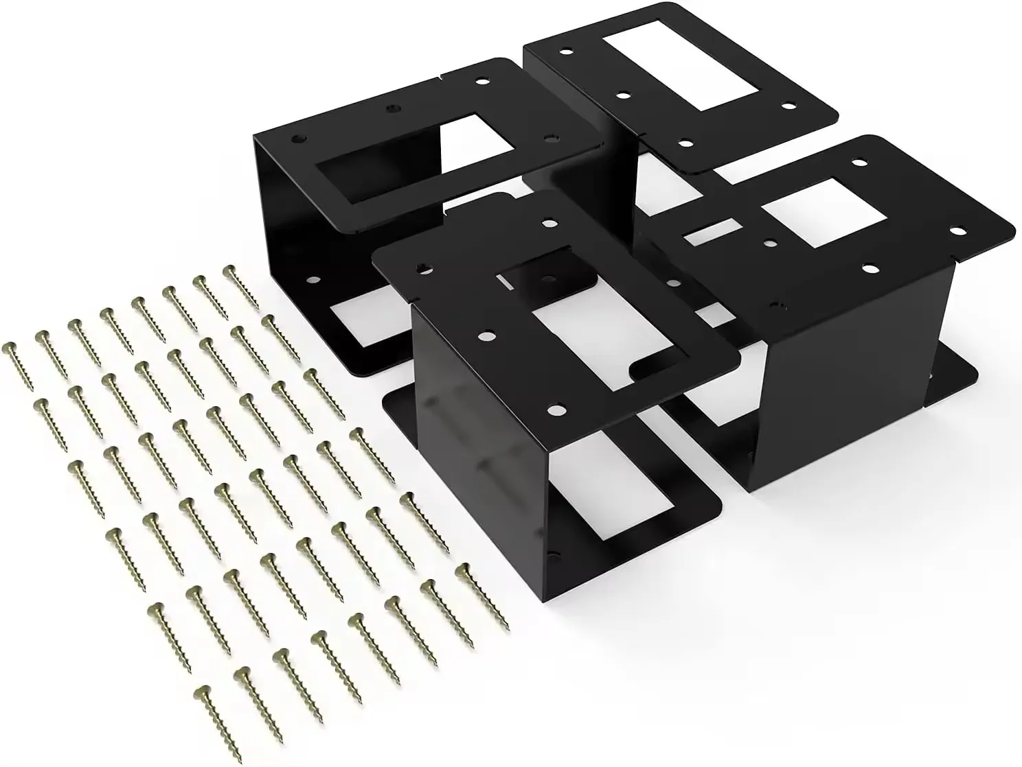 Outdoor Firewood Rack Bracket Kit With 4 Support Bars For Fire Wood ...