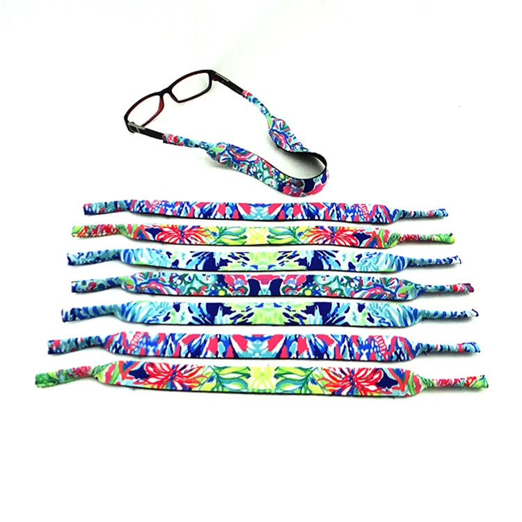 Custom Printed Neoprene Sublimation Floating Sunglasses Strap Eyewear ...