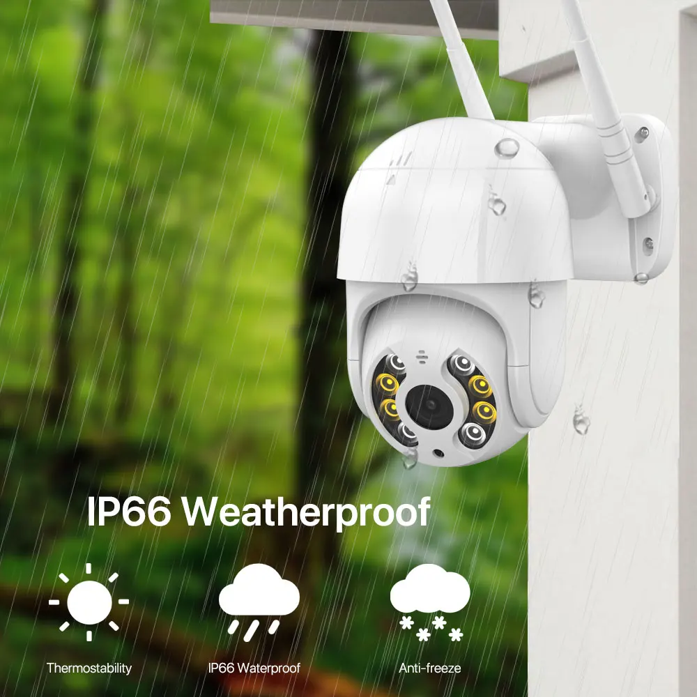 Outdoor Ptz Ip Camera H.265 Home Wifi Wireless Ptz Security Camera Ai ...