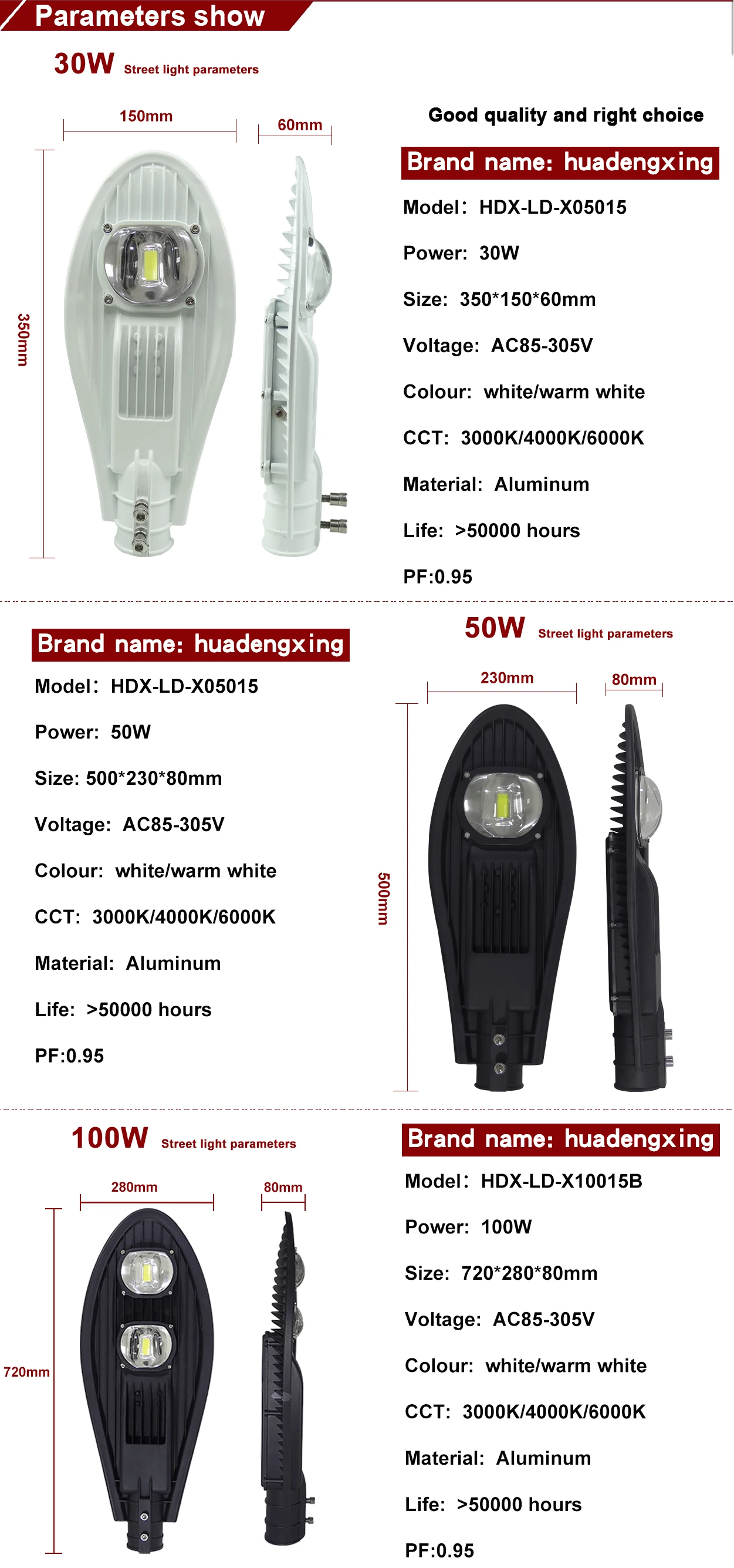 Cobra Head Street Lights Waterproof Ip65 Street Light Led Street Light ...
