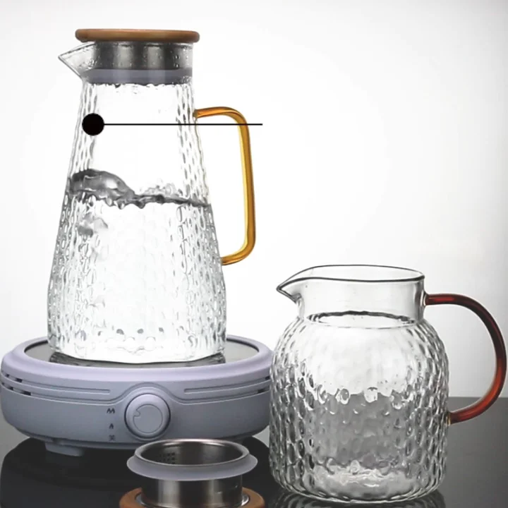 Glass Jug Set 6cps Cups Kettle Borosilicate Glassware With Mugs For Tea ...