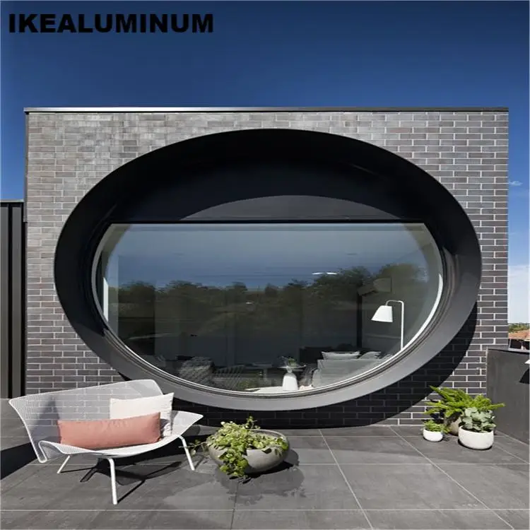 Ikealuminum 2024 Thermal Break aluminium double Glazed glass Circle ...