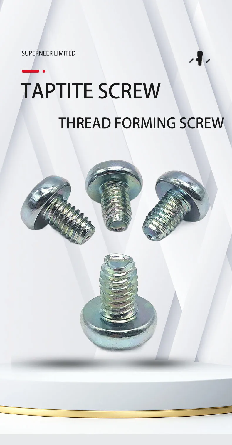 High Precision Steel Zinc Coating Tribulor Thread Forming Screw Pan ...