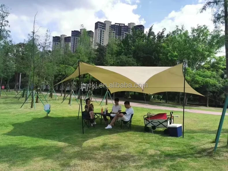 Large Outdoor Rectangular Canopy Waterproof Steel Frame Fabric Side ...