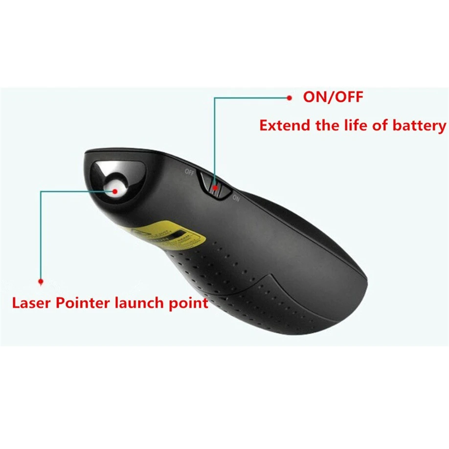 PPT Wireless Presentation Clicker with Red Laser Pointer - 2.4GHz RF ...