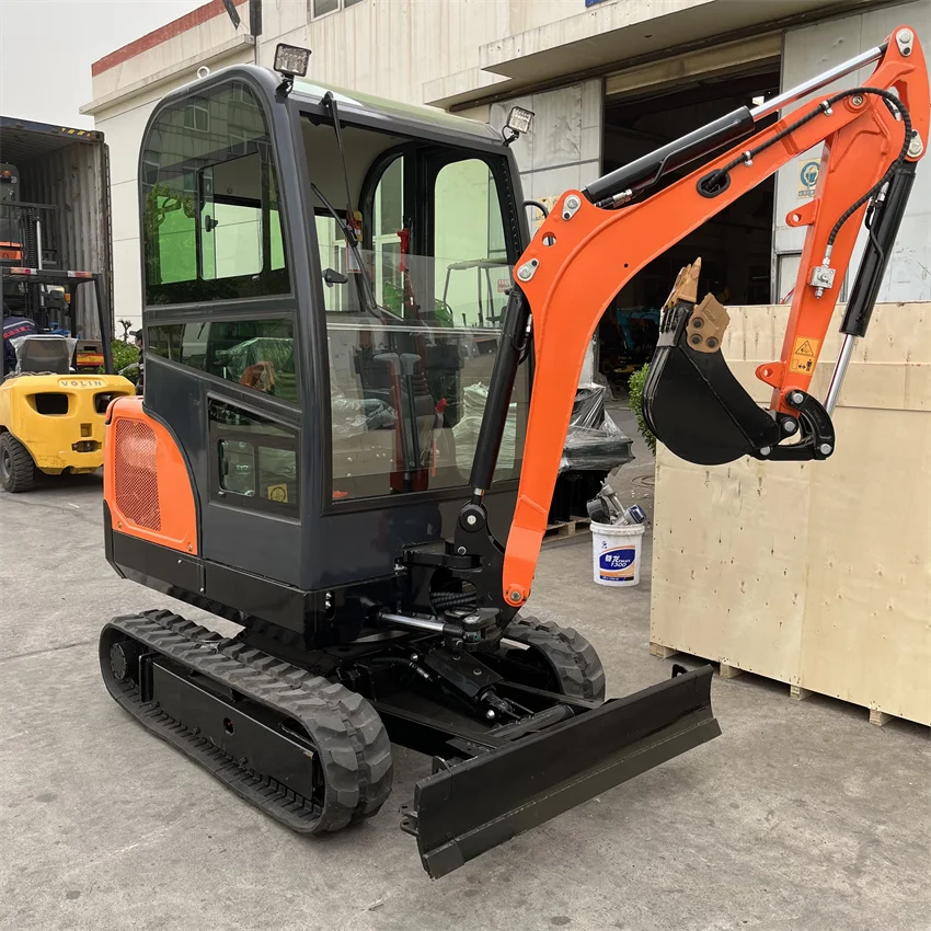 2 Ton Mini Excavator Crawler Excavator With Swing Boom And Adjustable ...