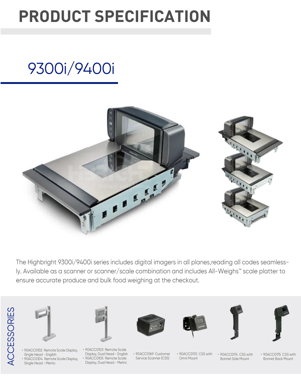 Highbright Barcode Scanner with Scale - Precision & Efficiency