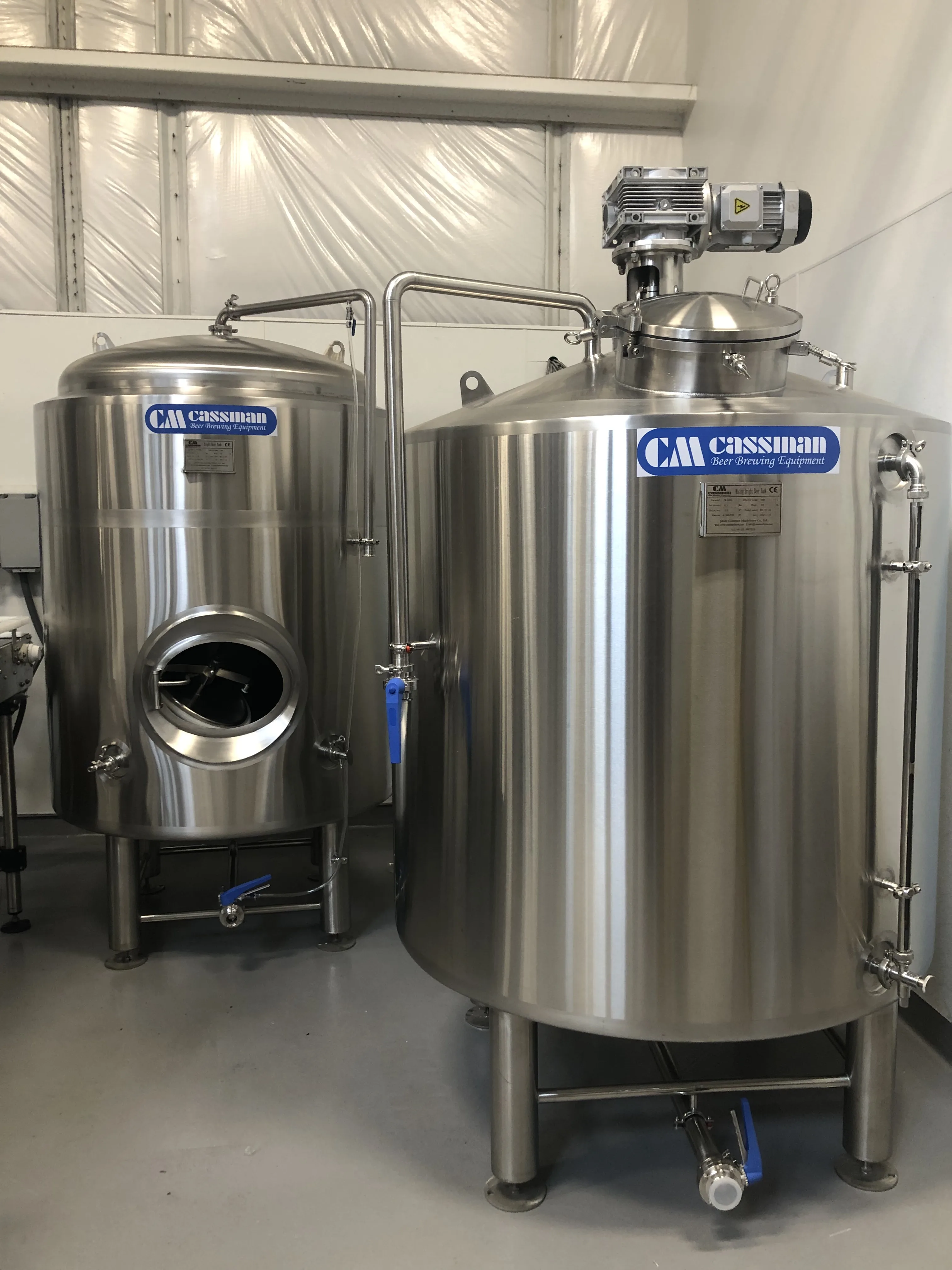 2000 Liter Stainless Steel Mixing Tank with Cooling Jacket with ...